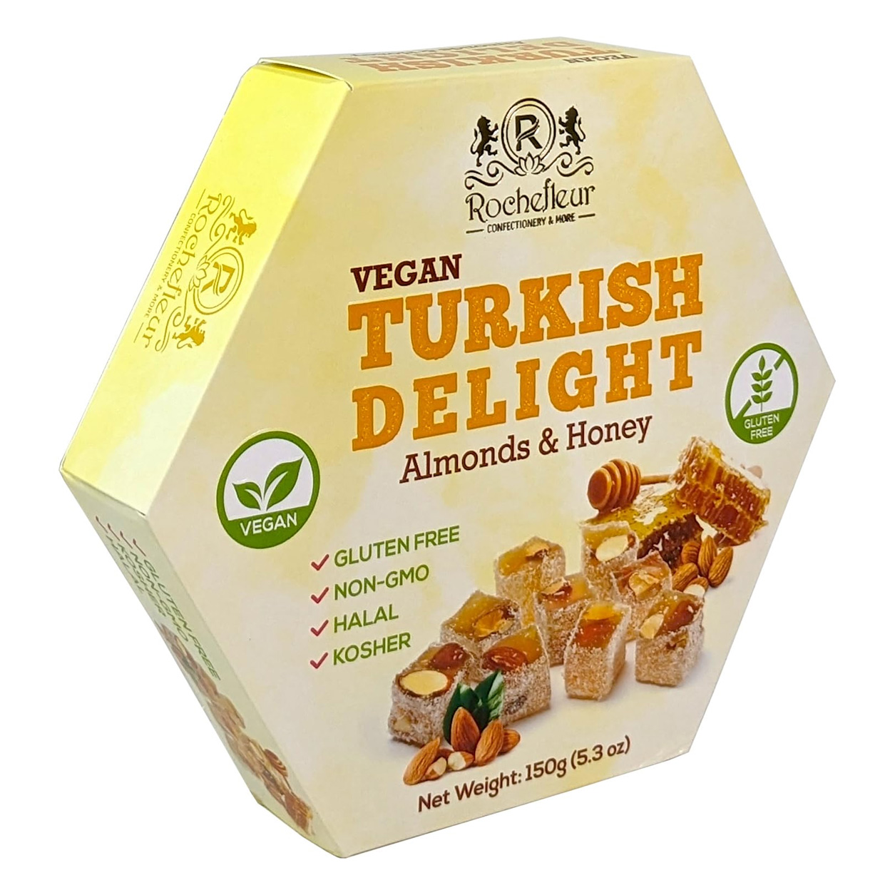 Vegan Turkish delight - almonds & honey 150g - Greenfields Store
